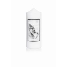 Candela funebre NICKOLAS, stampa fotografica, decorata, bianco-nero, 20 ...